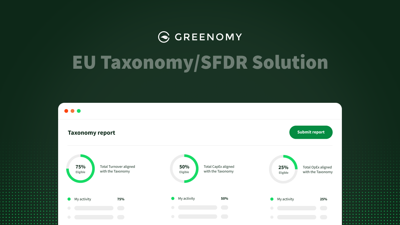EU Taxonomy Alignment Solution | Greenomy | Request a Free Demo